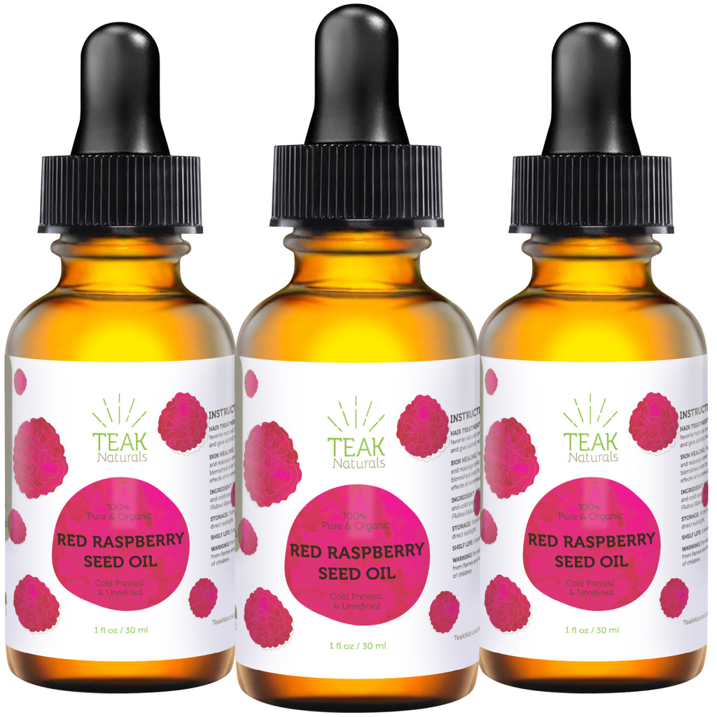 Organic Red Raspberry Seed Oil - 1 oz – Teak Naturals